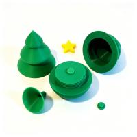 China Pine Tree 3D Printed Pet Accessories Removable Fillable Bell Roly Poly Toy for sale