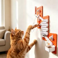 China Marble Maze Cat Treat Puzzle Wall Mount Enrichment Toy 3d Printed Cat Accessories for sale