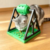 China Cat Treat 3D Printed Pet Accessories Rotating Wheel Slow Feeder Puzzle Enrichment Toy for sale