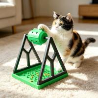 China Cat Treat 3D Printed Pet Accessories Rotating Wheel Slow Feeder Puzzle Enrichment Toy for sale