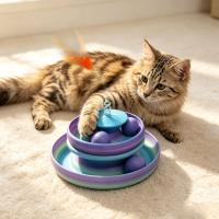 China Multi Layer 3D Printed Pet Accessories Detachable Cat Turntable Toy For Indoor for sale
