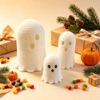 China Stretch Spring Ghost Fidget Toy, 3D Printed Holiday Decoration for Halloween Table Decor for sale
