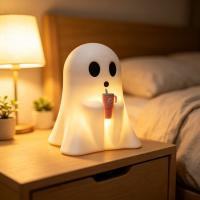 China Ghost With Drink Cup Figurine, 3D Printed Holiday Decoration Halloween Desk Ornament for sale