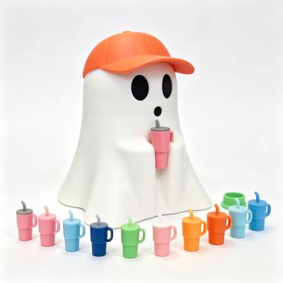 China Ghost With Drink Cup Figurine, 3D Printed Holiday Decoration Halloween Desk Ornament for sale