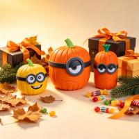 China Minion Pumpkin Figurine, 3D Printed Holiday Decoration Halloween Front Porch Decor for sale