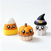 China Cute Cartoon Ghost Pumpkin Candy Corn 3D Printed Holiday Decoration with Fidget Pop Function for sale