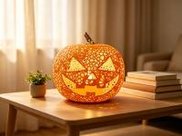 China FDM Molded Christmas Ornament 3d Print Hollow Carved Halloween Pumpkin Decorations for sale