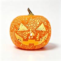 China FDM Molded Christmas Ornament 3d Print Hollow Carved Halloween Pumpkin Decorations for sale