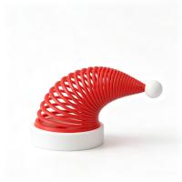 China Bendable Spiral Christmas Hat Sculpture, PLA Made 3D Printed Home Decor for Holiday Party Decor for sale