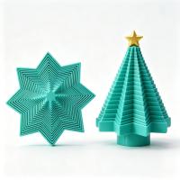 China Stretchable 3D Printed Holiday Decoration Xmas Tree Stress Relief Desktop Decor for sale