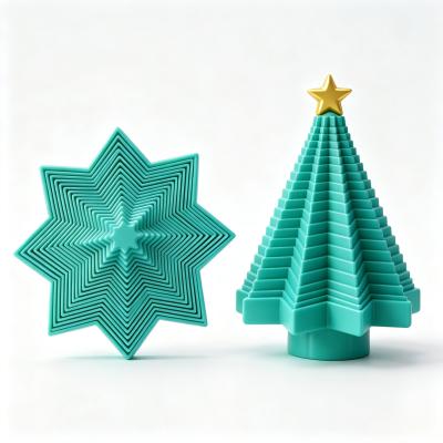 China Stretchable 3D Printed Holiday Decoration Xmas Tree Stress Relief Desktop Decor for sale