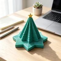 China Stretchable 3D Printed Holiday Decoration Xmas Tree Stress Relief Desktop Decor for sale