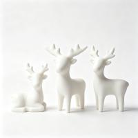 China 3 Pcs 3d Printable Christmas Ornaments Small Matte Deer Statue Decor For Desktop for sale