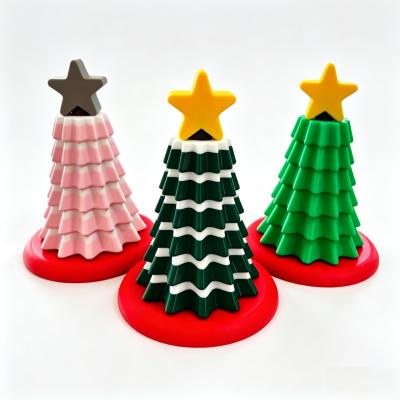 China Spiral Twist 3d Print Christmas Decorations PETG Assembleable Christmas Tree Fidget Toy for sale