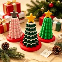 China Spiral Twist 3d Print Christmas Decorations PETG Assembleable Christmas Tree Fidget Toy for sale