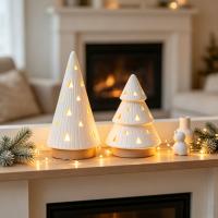 China Nordic Textured 3D Printed Custom Ceramic Desktop Hollow Ornament Lamp for sale