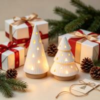 China Nordic Textured 3D Printed Custom Ceramic Desktop Hollow Ornament Lamp for sale