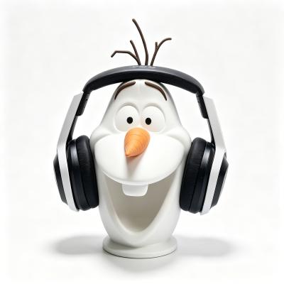China Frozen Olaf Figure Digital 3D Printing Impact Resistant Headphone Display Stand For E Sports for sale