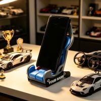 China Multi Color Digital 3D Printing Custom Text Racing Seat Shape Cell Phone Holder for sale