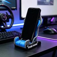 China Multi Color Digital 3D Printing Custom Text Racing Seat Shape Cell Phone Holder for sale
