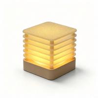 China Stacked Layer 3D Printed Lighting Fixtures Geometric 3d Printed Lamp Design for sale