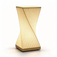 China Twisted  3D Printed Lighting Fixtures Art Styled 3d Printed Lamp Warm Light for sale