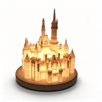 China Disney Castle 3D Printed Lighting Fixtures OEM Night Light Table Lamp Ornament Gift for sale