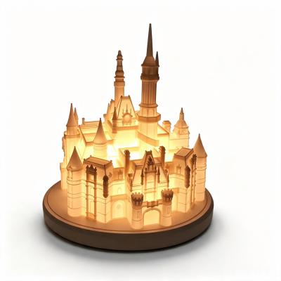 China Disney Castle 3D Printed Lighting Fixtures OEM Night Light Table Lamp Ornament Gift for sale