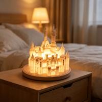 China Disney Castle 3D Printed Lighting Fixtures OEM Night Light Table Lamp Ornament Gift for sale