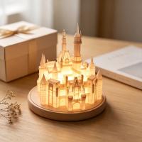 China Disney Castle 3D Printed Lighting Fixtures OEM Night Light Table Lamp Ornament Gift for sale