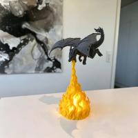 China Flying Dragon Breathing Fire Night Light, 3D Printed Lighting Fixtures Creative Table Lamp for sale
