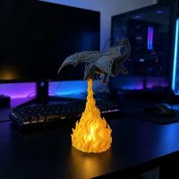 China Flying Dragon Breathing Fire Night Light, 3D Printed Lighting Fixtures Creative Table Lamp for sale