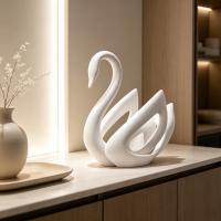 China Polishing Painting 3d Art Prints Smooth Hollow Waterfowl Shaped Sculpture for sale