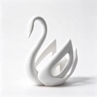 China Polishing Painting 3d Art Prints Smooth Hollow Waterfowl Shaped Sculpture for sale