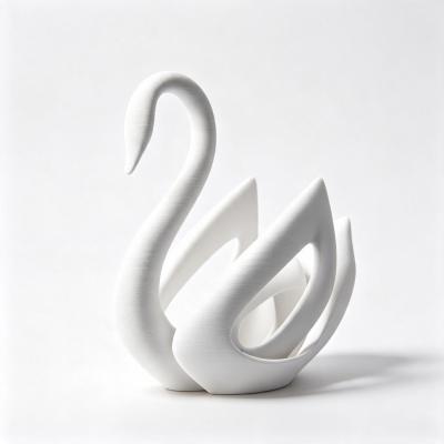 China Polishing Painting 3d Art Prints Smooth Hollow Waterfowl Shaped Sculpture for sale