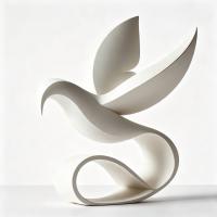 China Modern 3D Printed Arts Home Decor Abstract Flying Dove Sculpture for sale