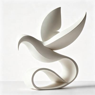 China Modern 3D Printed Arts Home Decor Abstract Flying Dove Sculpture for sale