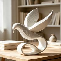 China Modern 3D Printed Arts Home Decor Abstract Flying Dove Sculpture for sale
