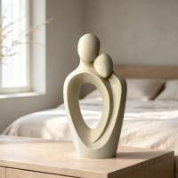 China Art 3d Printed Sculpture Home Tabletop  Abstract Embracing Couple Sculpture for sale