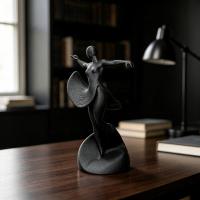 China Abstract Dancing Woman Sculpture 3D Printed Art Ornament for Tabletop Interior Decoration for sale