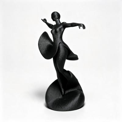 China Abstract Dancing Woman Sculpture 3D Printed Art Ornament for Tabletop Interior Decoration for sale