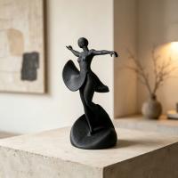 China Abstract Dancing Woman Sculpture 3D Printed Art Ornament for Tabletop Interior Decoration for sale