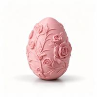 China Table 3D Printed Arts Embossed Floral Easter Egg Sculpture Ornament for sale