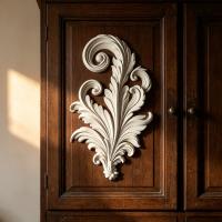 China Baroque Acanthus Leaf Sculpture Decorative Furniture 3d Sculpting For 3d Printing for sale