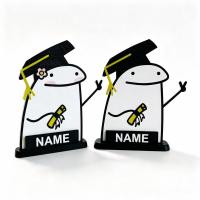China Name Flork Custom 3D Printing Graduation Figurine Ornament 3d Print Desk Sign for sale