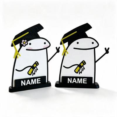 China Name Flork Custom 3D Printing Graduation Figurine Ornament 3d Print Desk Sign for sale