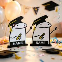 China Name Flork Custom 3D Printing Graduation Figurine Ornament 3d Print Desk Sign for sale