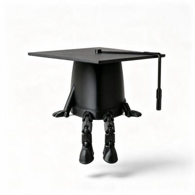 China Layer 300 Microns Custom 3D Printing Movable Joint Graduation Cap Ornament for sale