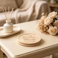 China Name Engraved Order Custom 3d Prints Round Coaster Cool 3d Printed Gifts for sale