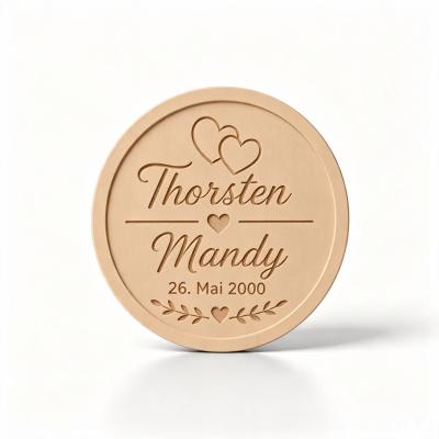 China Name Engraved Order Custom 3d Prints Round Coaster Cool 3d Printed Gifts for sale